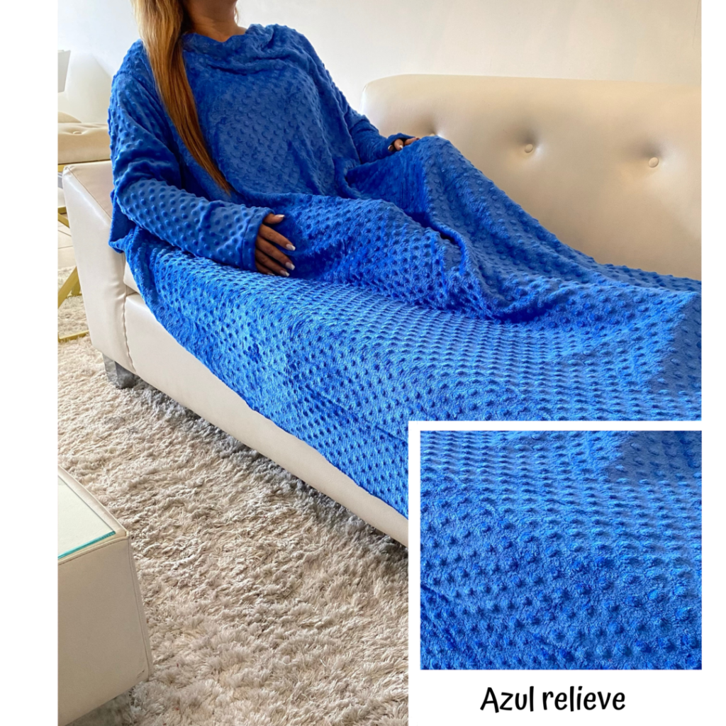Cobija Grande con Mangas Edición Limitada Azul Relieve